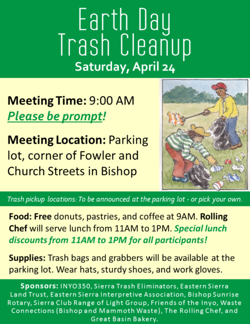 Earth Day Trash Cleanup - Eastern Sierra Land Trust